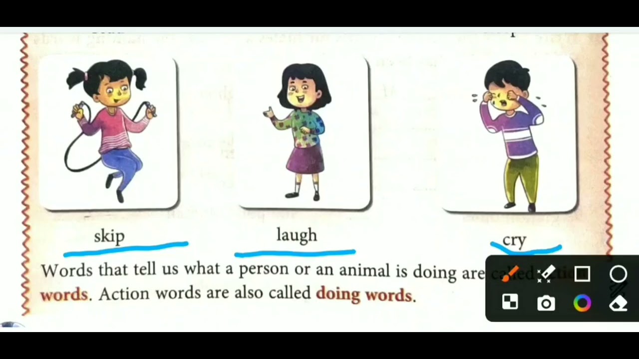 Action words for kids/doing words/verb - YouTube