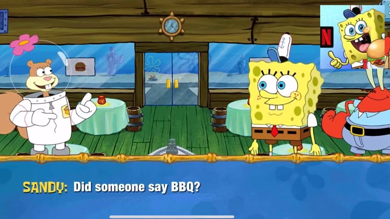 SpongeBob Get Cooking - Sandy’s BBQ Opening [level 1] 🥩 - YouTube