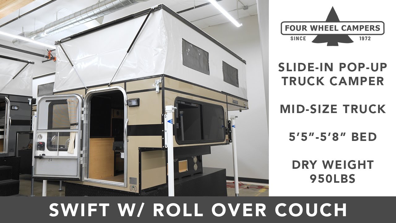 Four Wheel Camper Tour - Swift Slide-In w/ Rollover Couch 2023 - YouTube