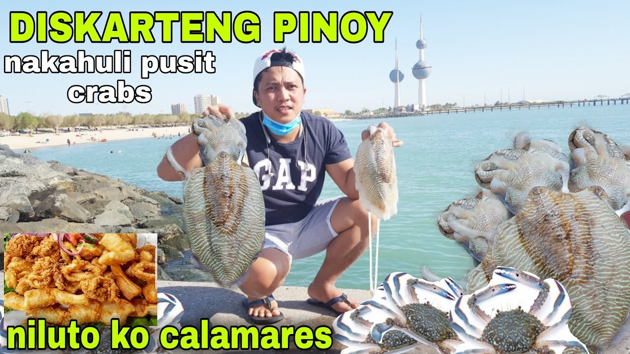 EPS-130 Manghuli ng pusit at Crabs (Libre Pang Ulam).. Buhay OFW SWERTE ...