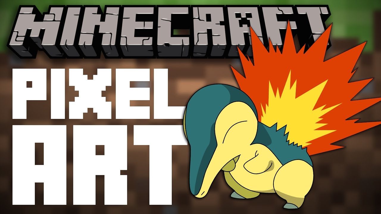 Cyndaquil - Minecraft Pixel Art Speed Build/Tutorial - YouTube