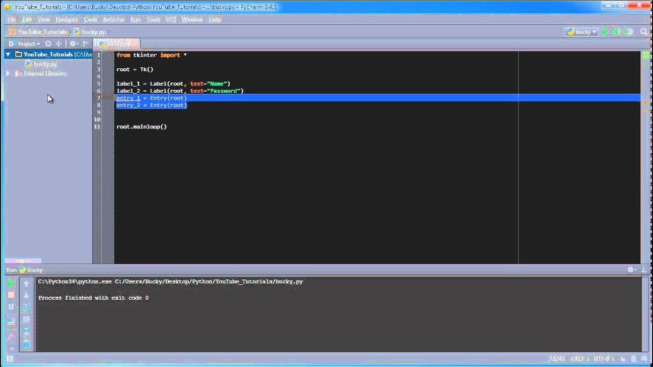 Python GUI with Tkinter - 4 - Grid Layout - YouTube