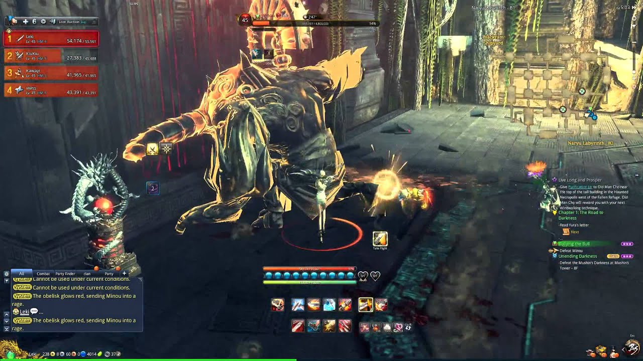 NA Blade and soul 6 man Naryu Labyrinth - YouTube