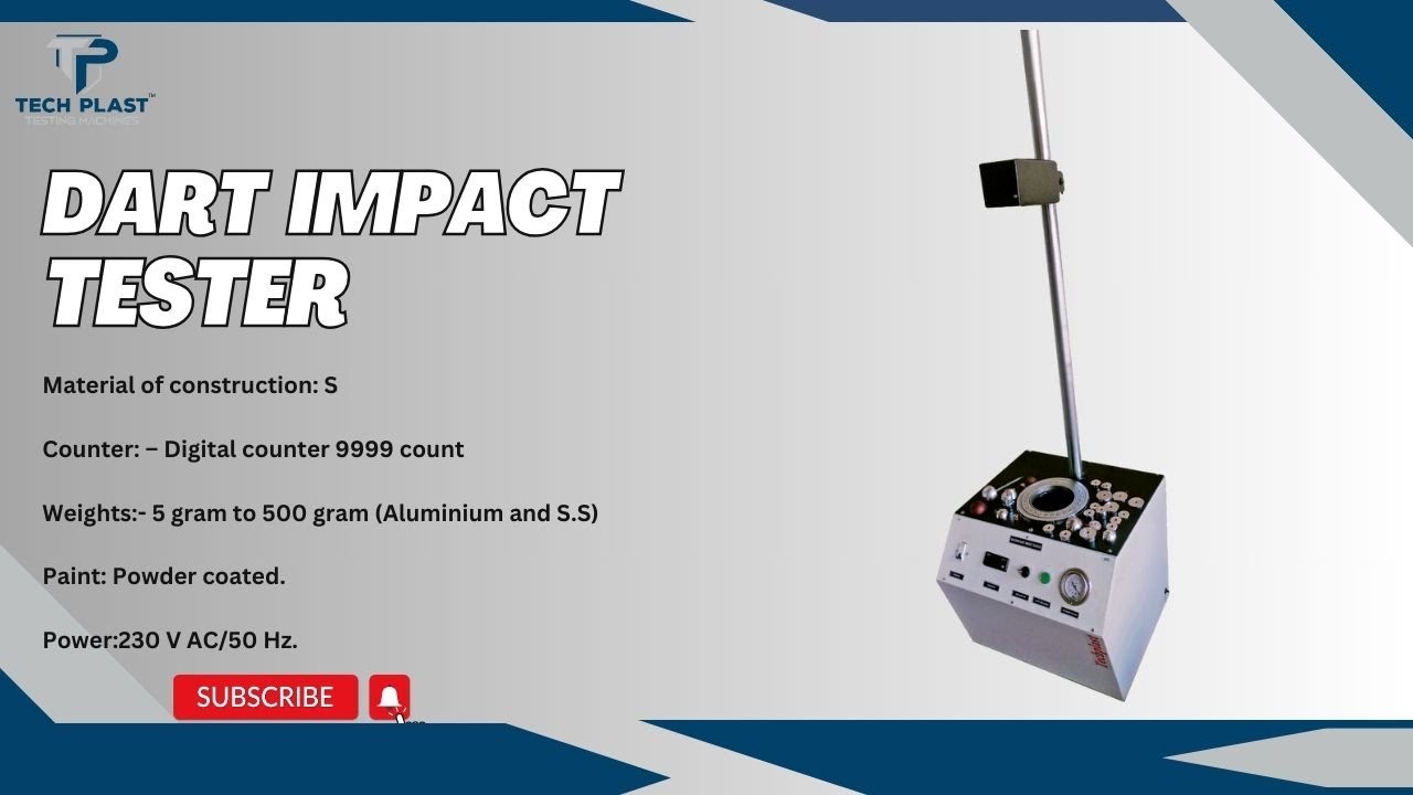 Dart Impact Tester By Techplast Testing Machine. Plastic Testing ...