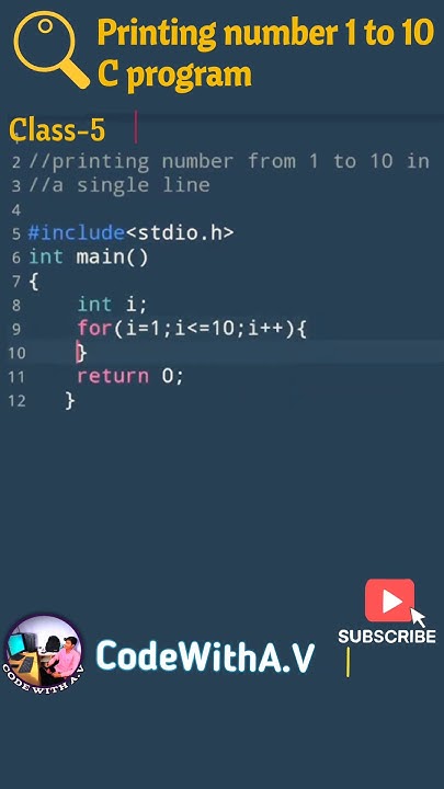 To displayNumber 1 to 10 using forloop C-Language|#java#coding#youtube#learning#clanguage#java# ...