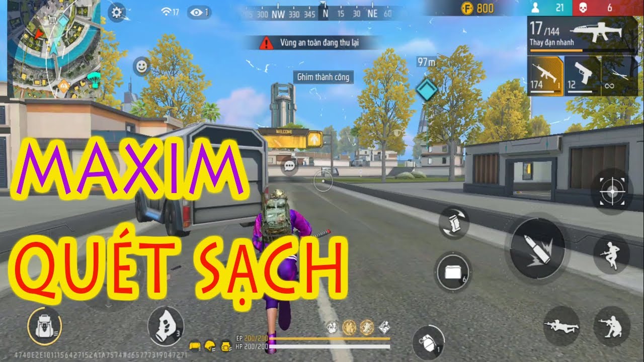 TOP 1 MAXIM Solo vs Squad Full Playgame|15 KILL Top 1 Free fire Full ...