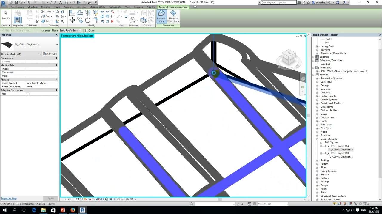 Revit : Adaptive Roof (Part 4) : Creating Adaptive Roof - YouTube