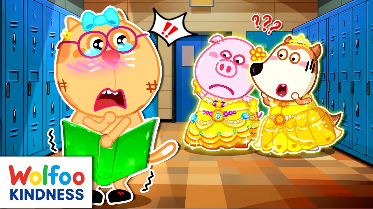 Wow! Wolfoo Makes a New Dress for Broke Kat Learn to Share and Be Kind ...