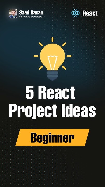 5 React Project Ideas #javascript #reactjs #reactproject #project #programming #js #frontend # ...