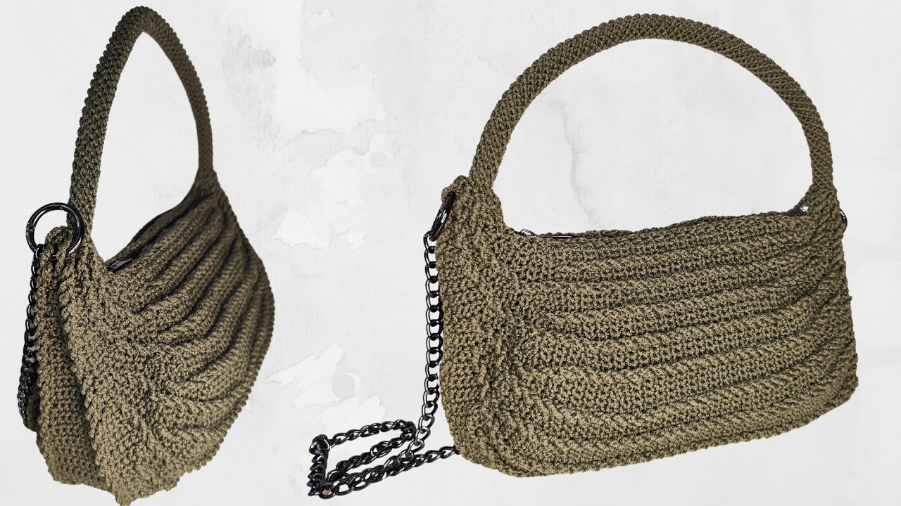 Making a one-piece bag without crocheting the base or sewing parts ...