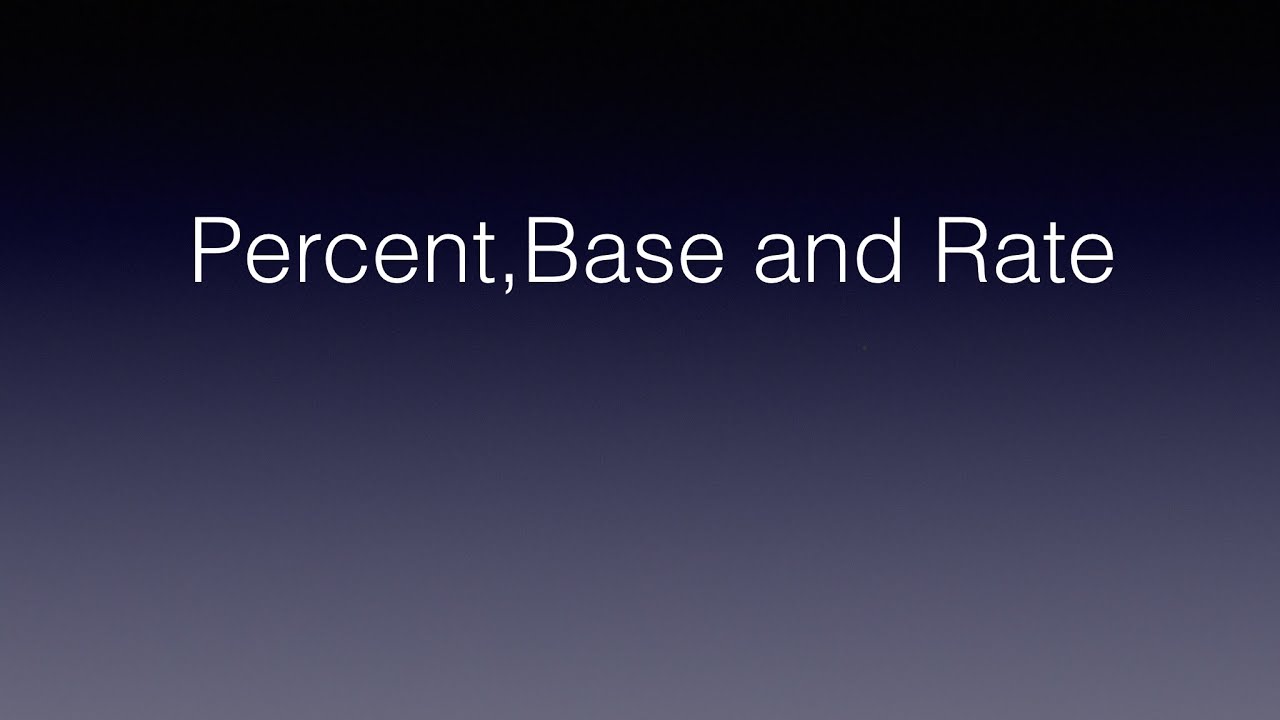 Grade 7 - Percent, Base and Rate (Tagalog/Filipino Math) - YouTube