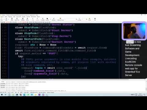 Livecoding EcoRCON: Remote console web app for Greenleaf Eco Server - YouTube