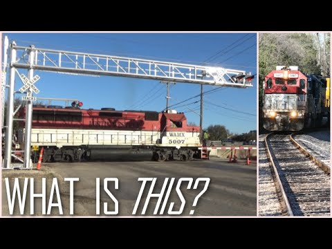 RARE AWRR Test Train and a LONG Crossing Cantilever! - YouTube