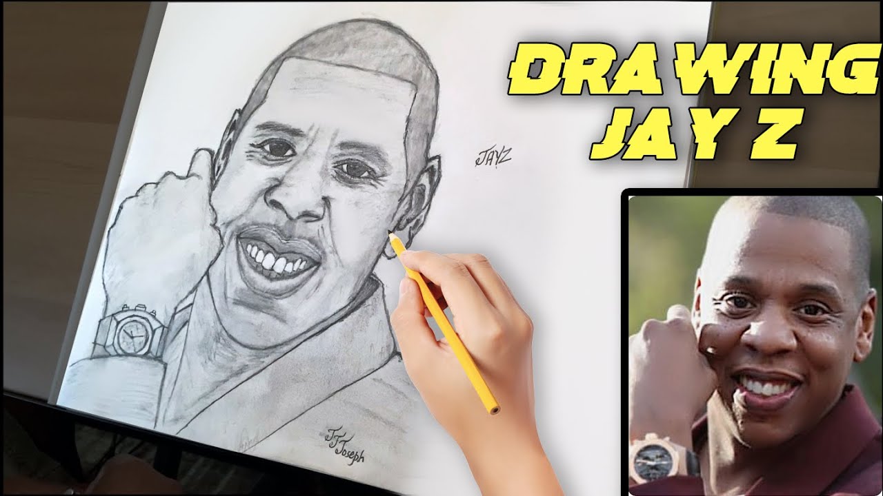 Drawing JAY-Z (Shawn Corey Carter) | ASMR | Drawing with Jeff | - YouTube
