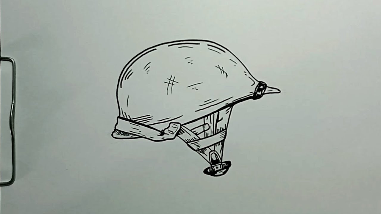 Army Helmet Drawing