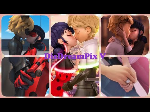 All kisses (or almost kisses) of Marinette (LadyBug) and Adrien (Cat Noir) in seasons 3 and 4