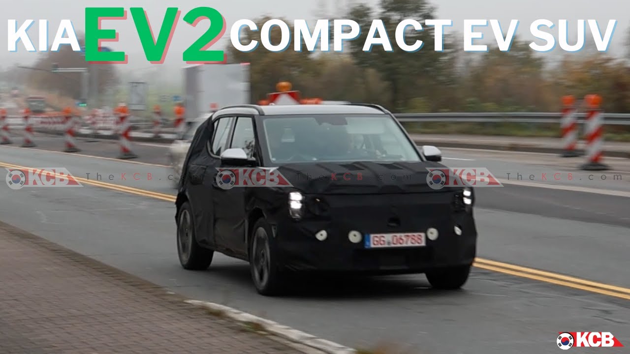 KIA EV2 Compact EV Spied Testing in Europe - YouTube