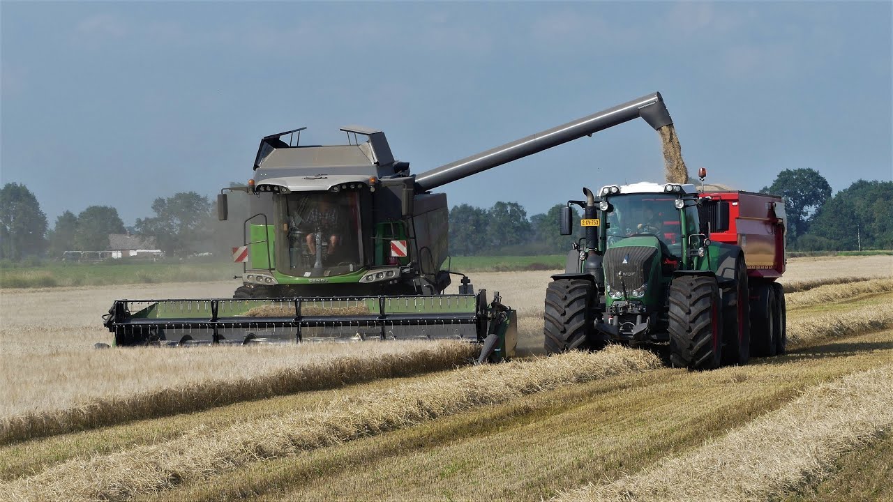 Fendt 6335 C AGCO Power zescilinder met een maximumvermogens van 360 pk zomergerst combinen ...