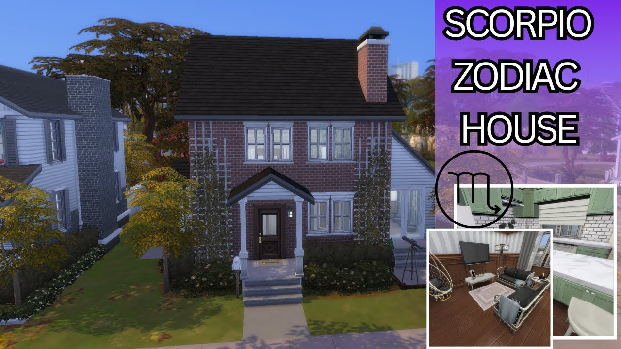 Scorpio Family Home//The Sims 4 [speed build] - YouTube