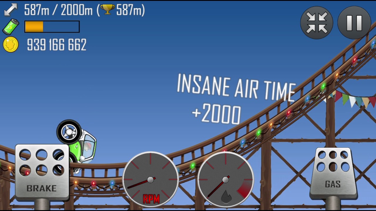 CAR RACING GAMES★Hill Climb RACING ON ROLLER COASTER ROAD★GAMEPLAY ...