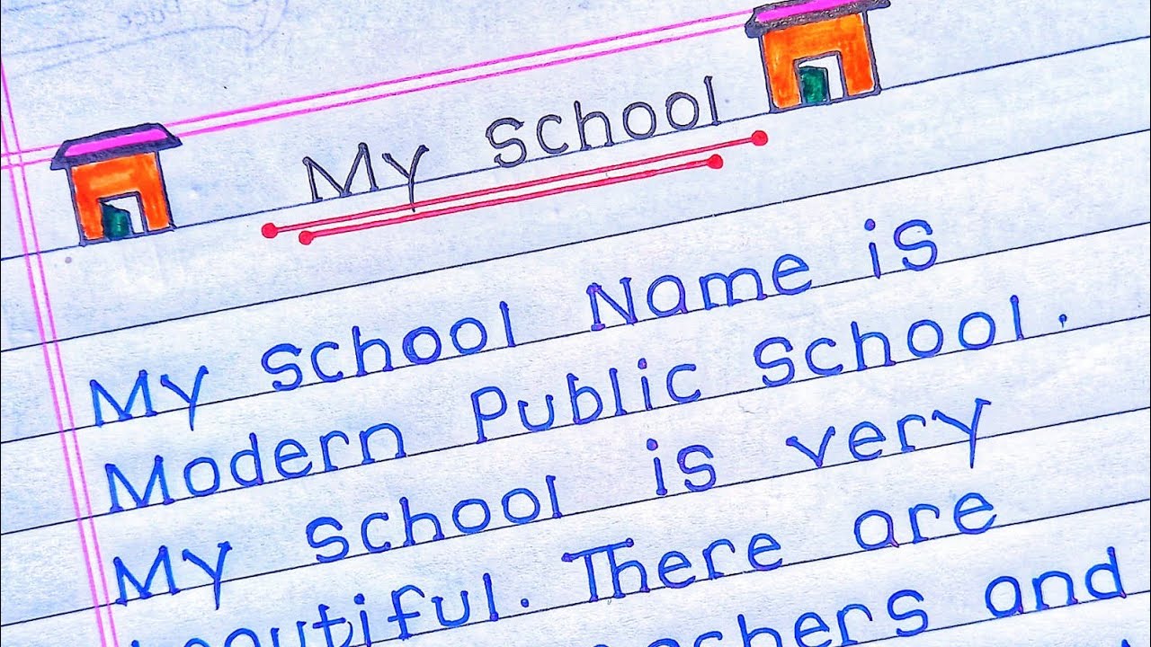 Eassy on my school in English|My school eassy writing| my school| study ...