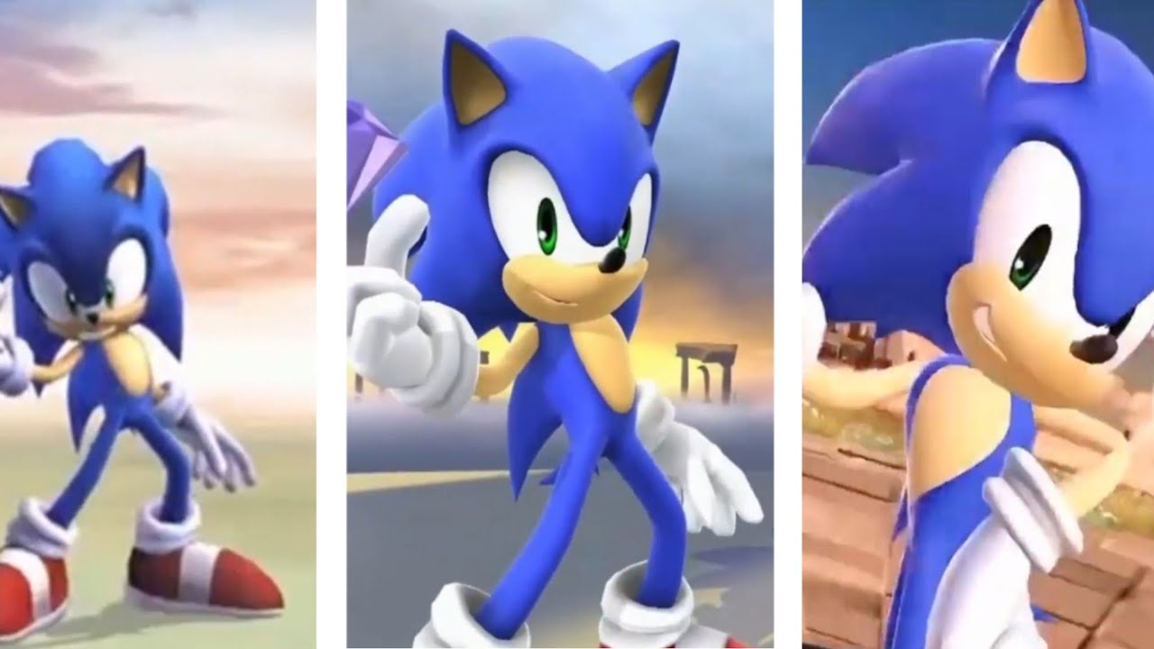 Sonic victory pose evolution Super smash Bros (2008-2018) - YouTube