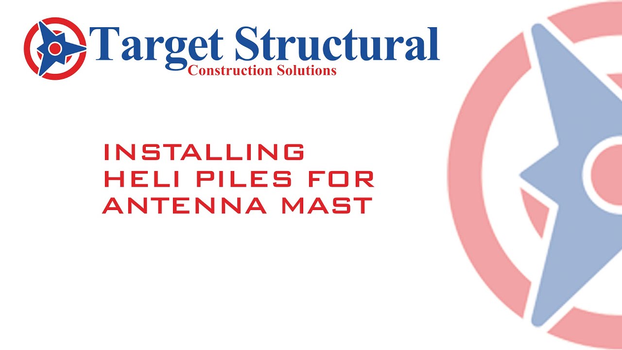 Installing Heli Piles for an Antenna Mast - YouTube