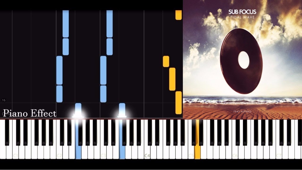 Sub Focus - Tidal Wave (Piano Tutorial Synthesia) - YouTube