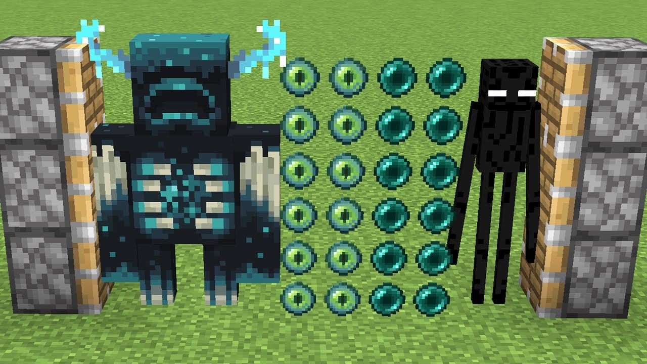 warden + eyes of ender + iender pearls + enderman = ??? - YouTube