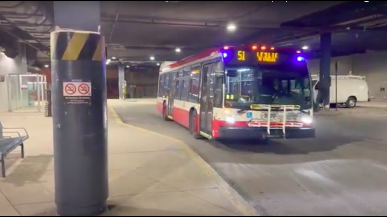TTC Route 51 Leslie Nova Bus Ride #3120 from Eglinton Stn to Leslie Stn ...