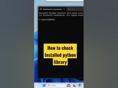 How to Check Installed python library #ytshorts #trending #python #shortsfeed #shorts # ...
