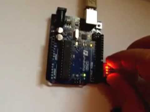 charlieplex 5x4 charlieplexed 0603 led matrix for arduino - YouTube