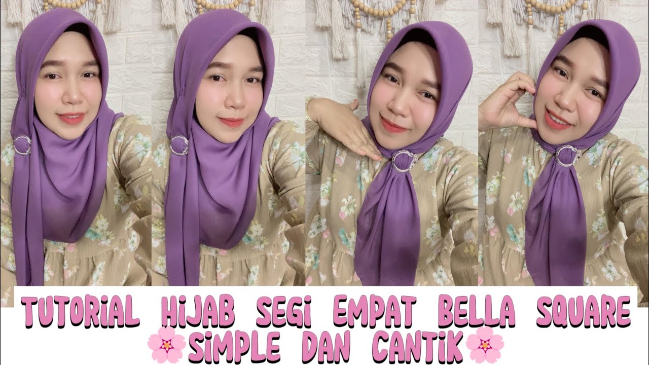Tutorial Hijab Segi Empat Bella Square Simple Dan Cantik #viral # ...