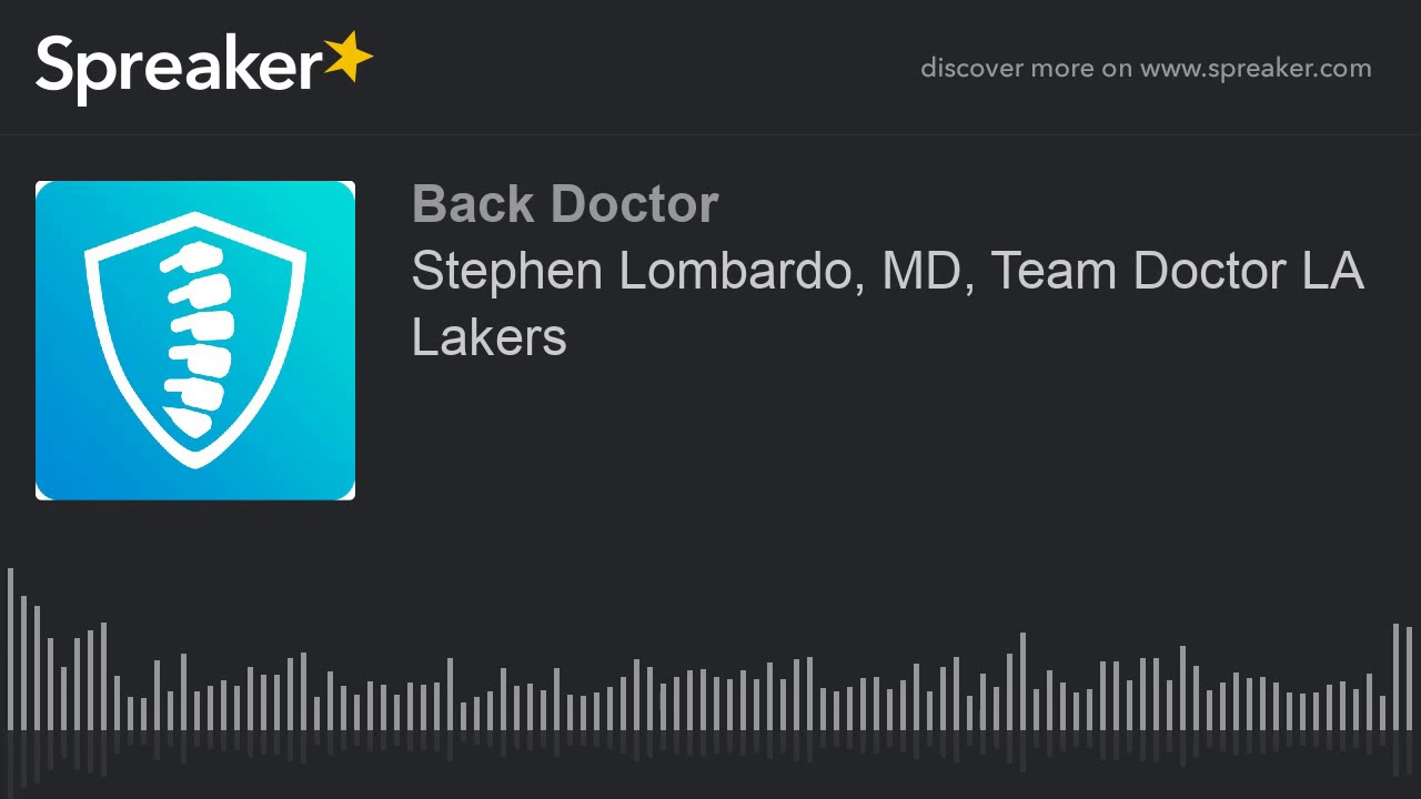 Stephen Lombardo, MD, Team Doctor LA Lakers - YouTube