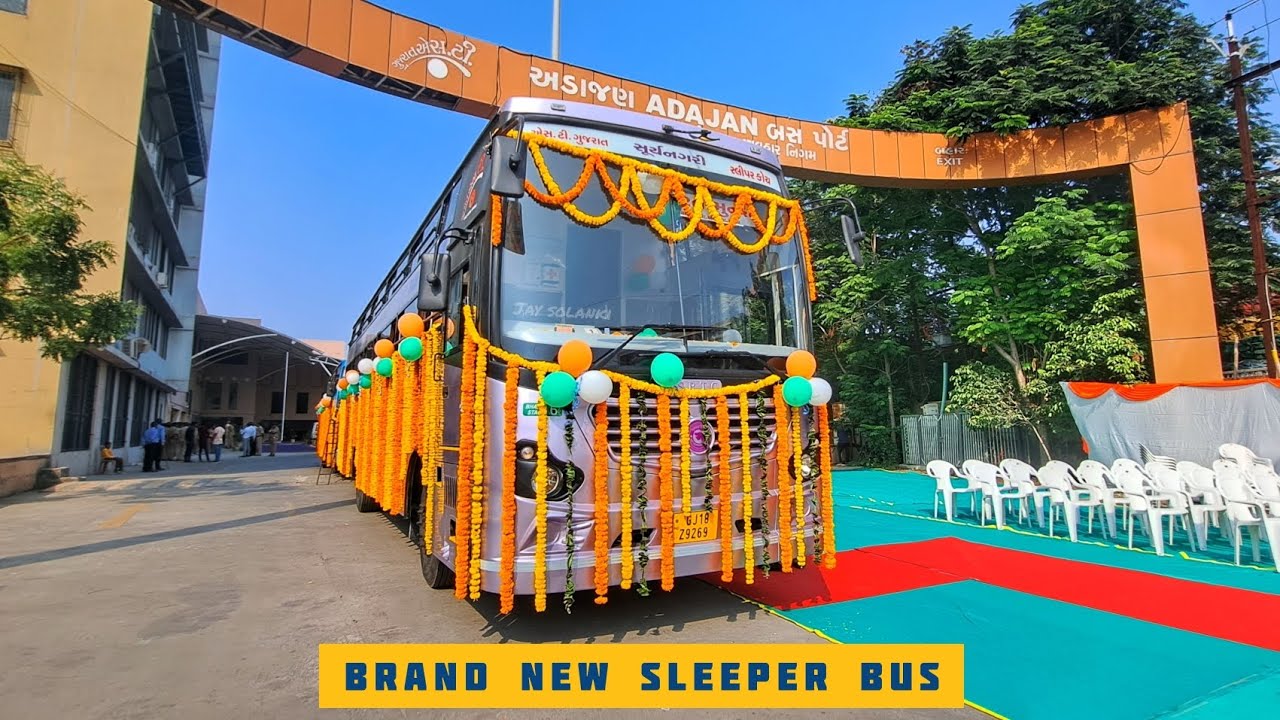 Inauguration of the brand new gsrtc deluxe and sleeper buses at adajan ...