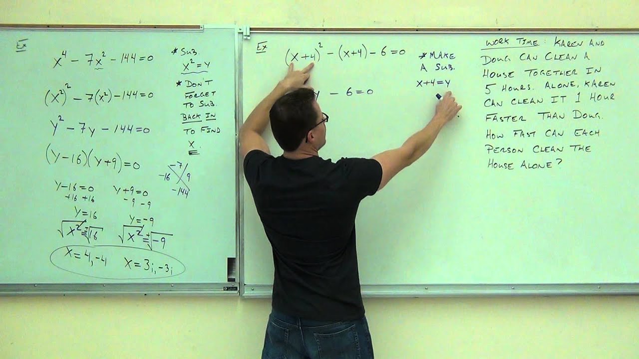 Intermediate Algebra Lecture 11.3: Solving Equations Using Various ...