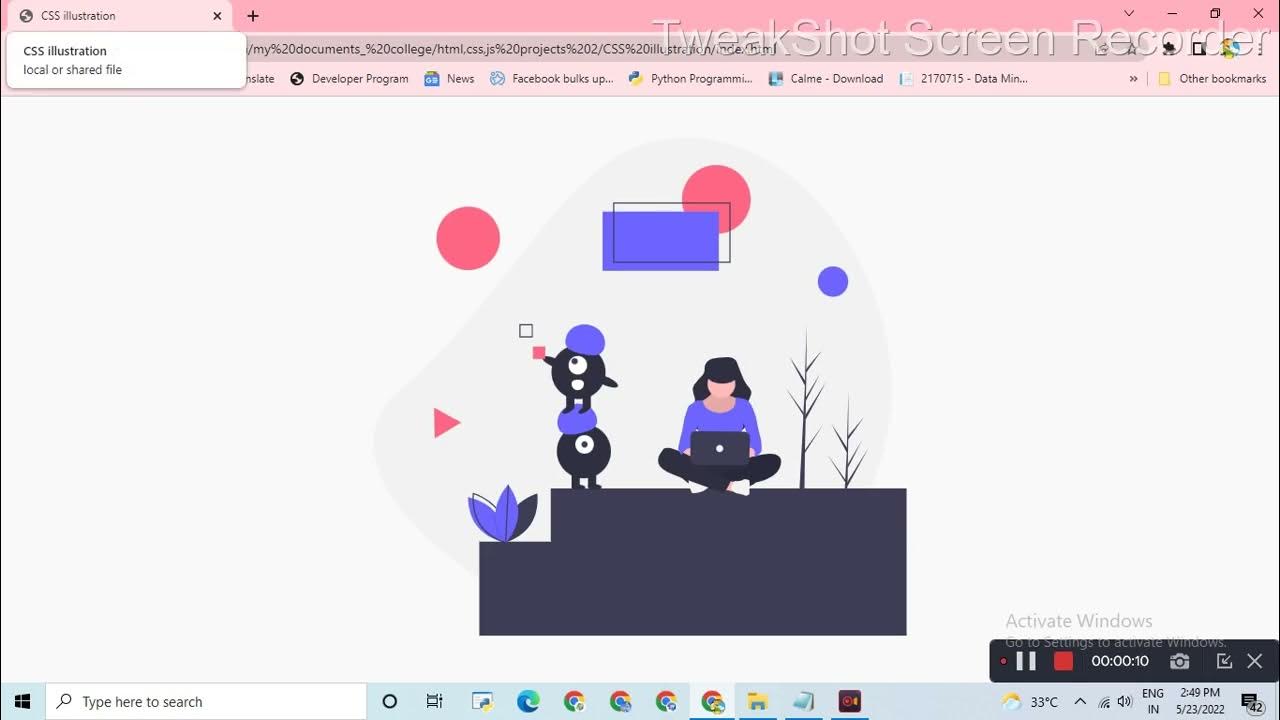 css illustration | HTML, CSS, JS projects | Study easier by Pooja Patel | Coding for beginners ...
