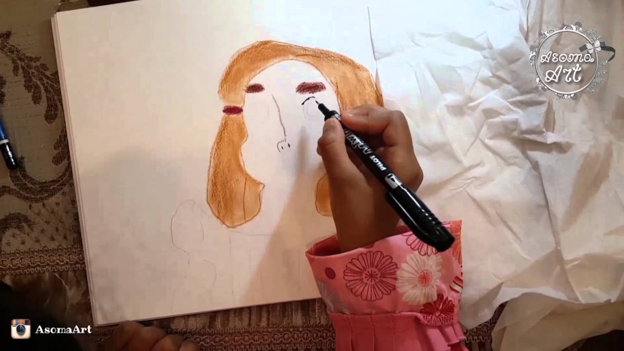 Drawing Anime Flona By Asoma - YouTube