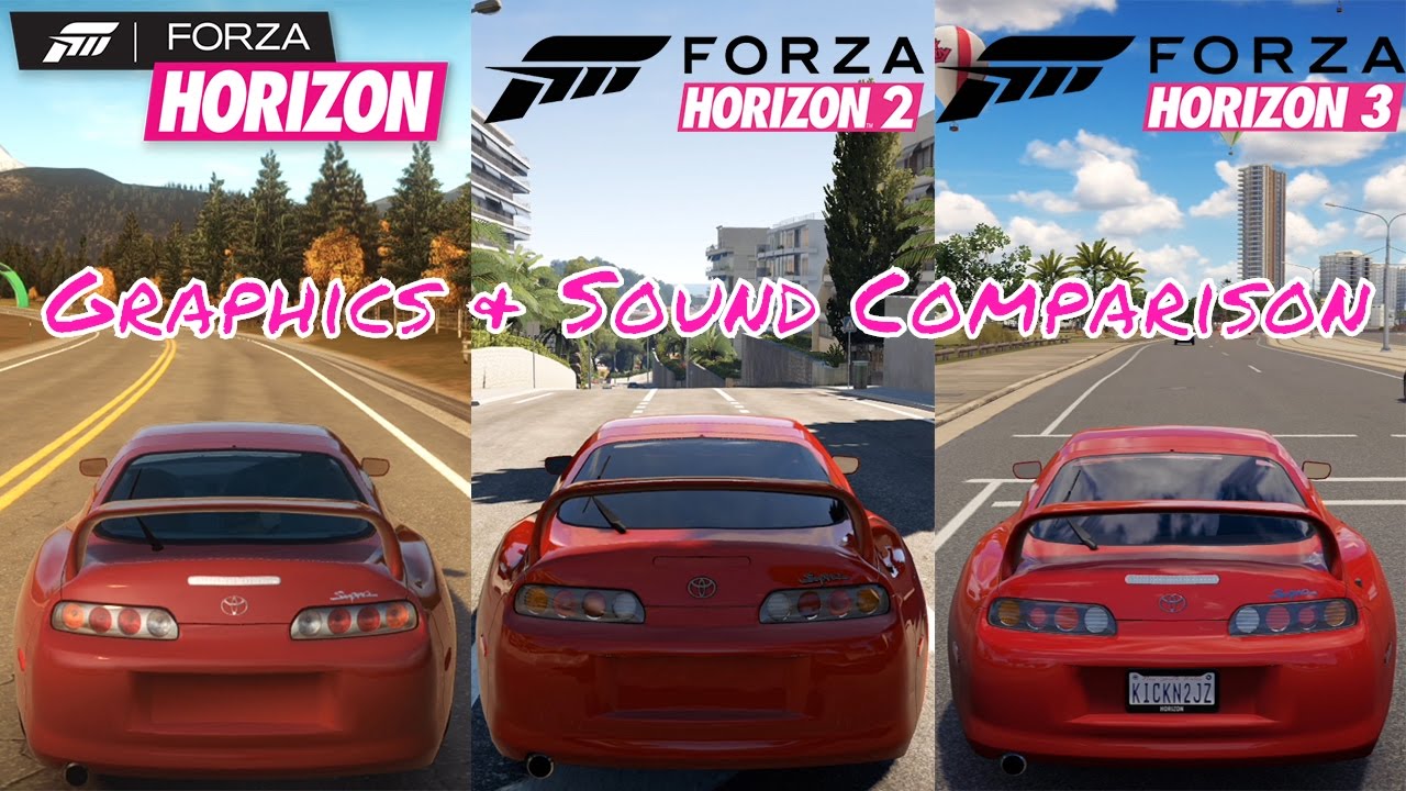 Forza Horizon vs Forza Horizon 2 vs Forza Horizon 3 Graphics & Sound ...