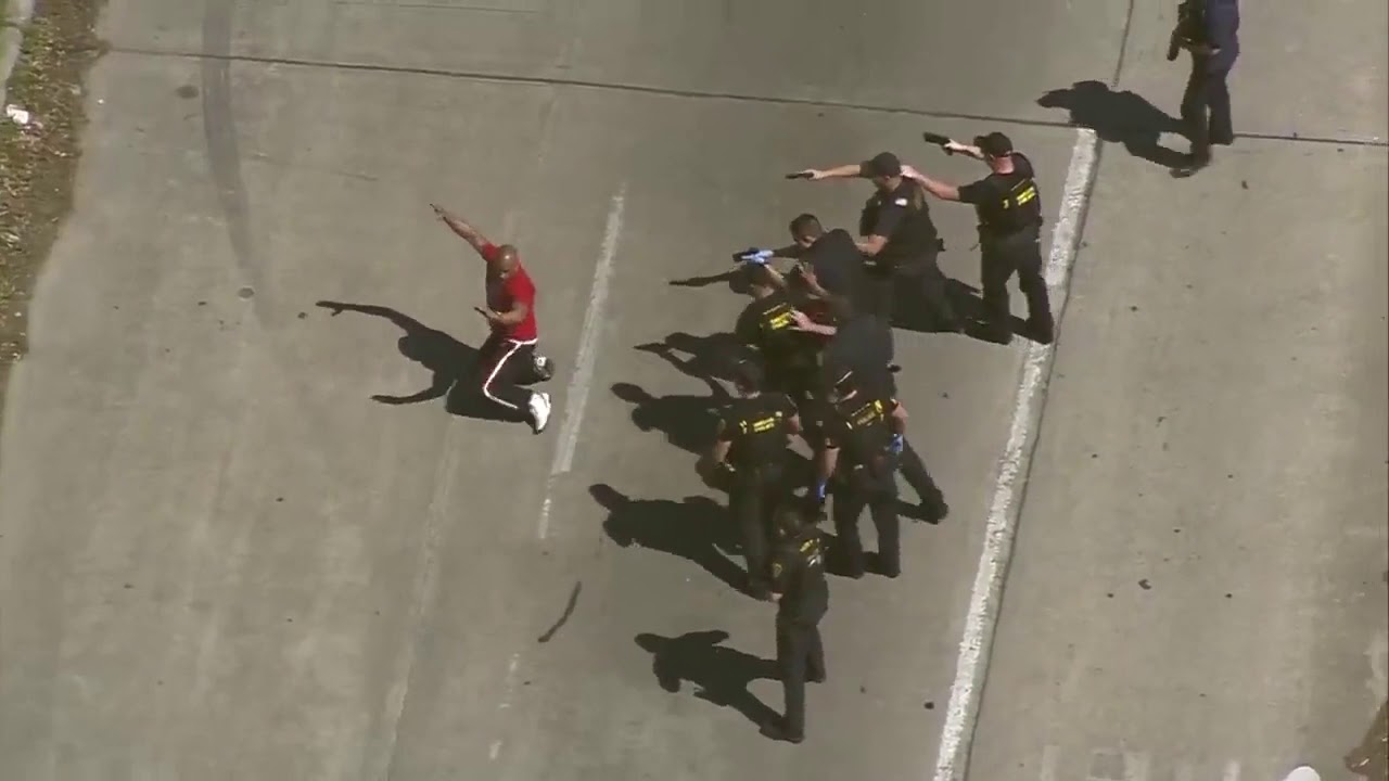 Wild video: Helicopter captures Houston police chase and takedown - YouTube