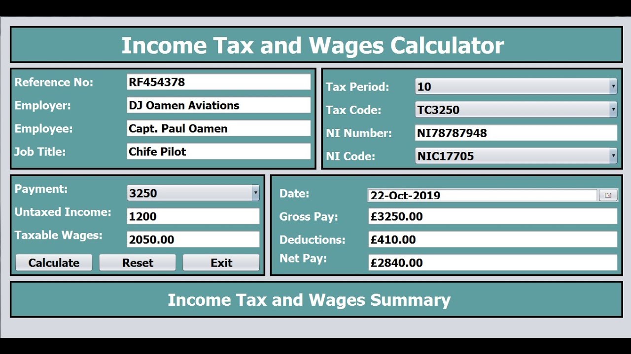How To Calculate Income Tax And Wages In Java Netbeans Full Tutorial