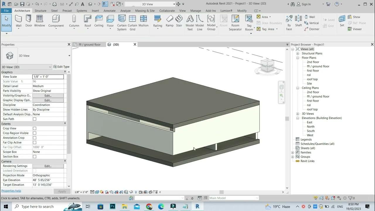 Revit lecture 4 urdo / how to give base offset / revit class /revit modeling /revit lecture ...