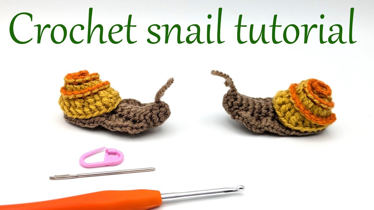 Easy crochet snail tutorial - YouTube