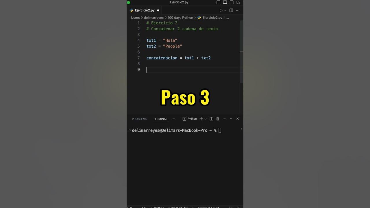 Aprende python con ejercicios 2/100. #python #programming #coding - YouTube