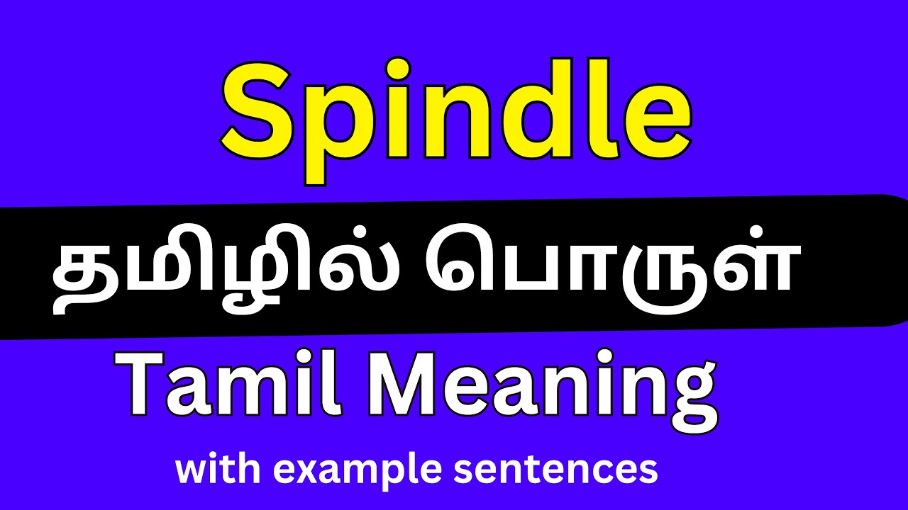 Spindle meaning in Tamil/Spindle தமிழில் பொருள் - YouTube