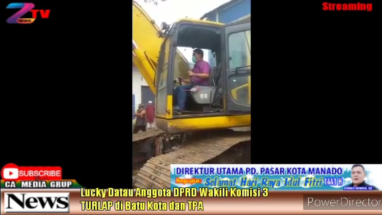 wouww?? Temuan Di Lapangan.Lucky Datau kendarai Mesin Ekskavator TPA ...