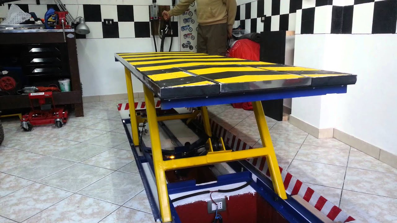 Ponte sollevatore moto,salita. - YouTube