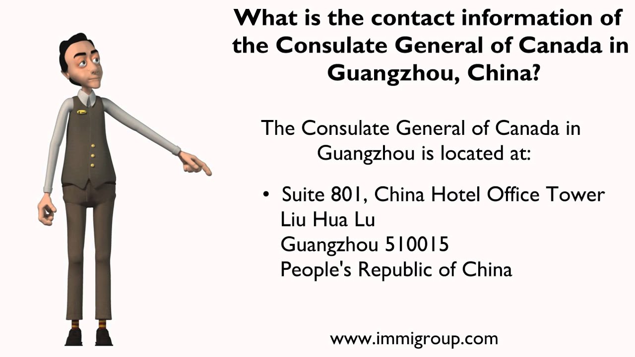 What is the contact information of the Consulate General of Canada in ...
