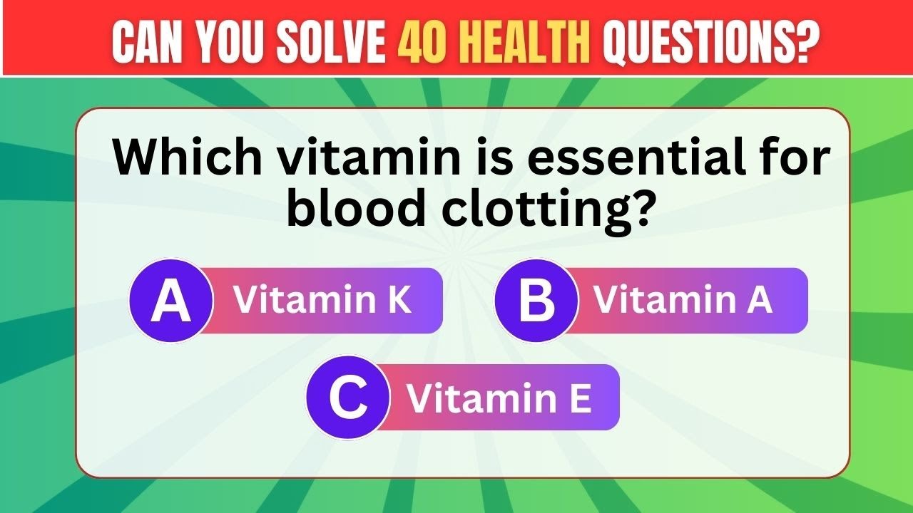 Ultimate Health Quiz Challenge: Test Your Knowledge on the Human Body ...