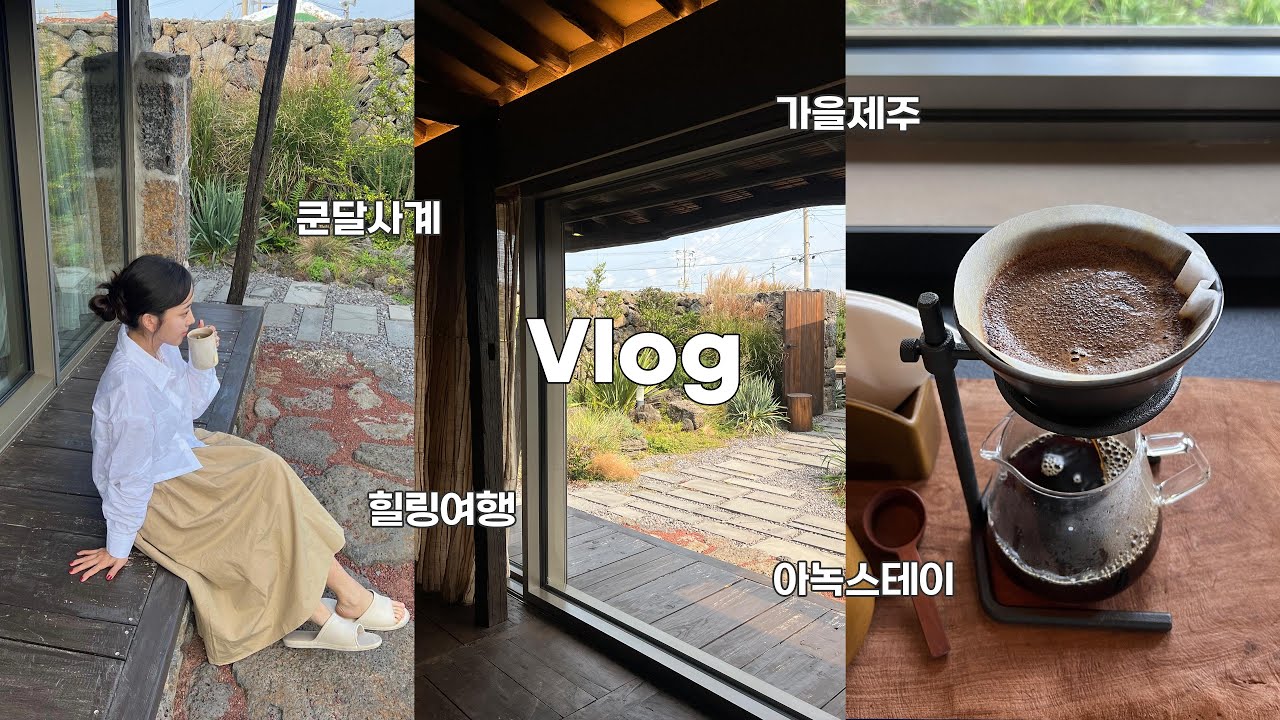 Vlog 쿤달과 함께한 가을 제주🌾 쿤달사계 독채숙소 아녹스테이 제주도 맛집 직장인and대학원생 브이로그👩🏻💻 Youtube